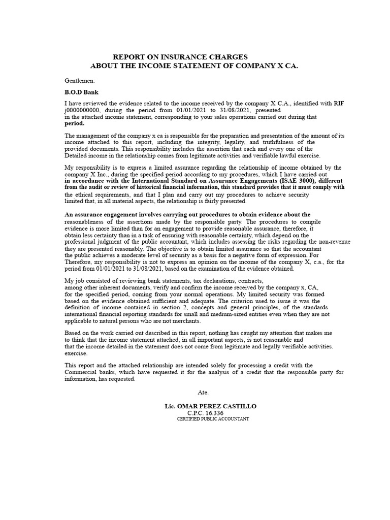 INCOME CERTIFICATION company | PDF | Audit | Certified Public Accountant