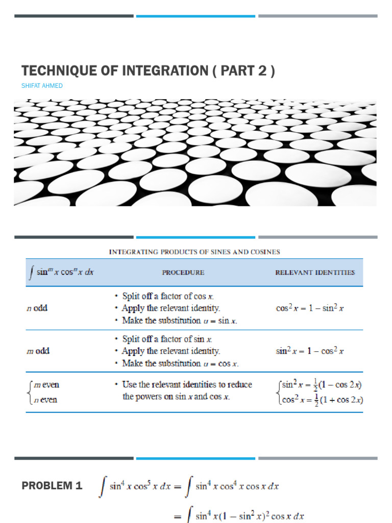 Technique of Integration ( Part 2 )_HQL6 | PDF