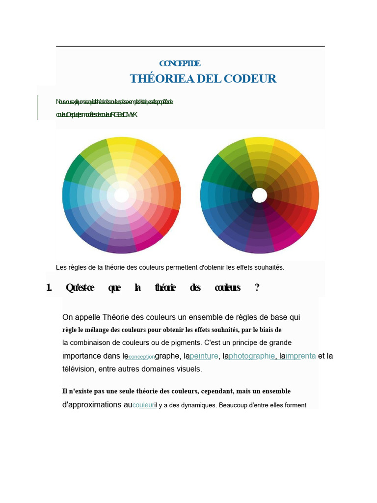Comprendre la théorie des couleurs | PDF | Couleur | Modèle de couleur ...