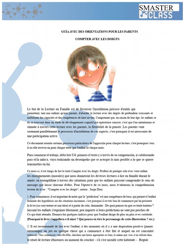 Lecture en Famille : Compter avec les Doigts | PDF | Apprentissage ...