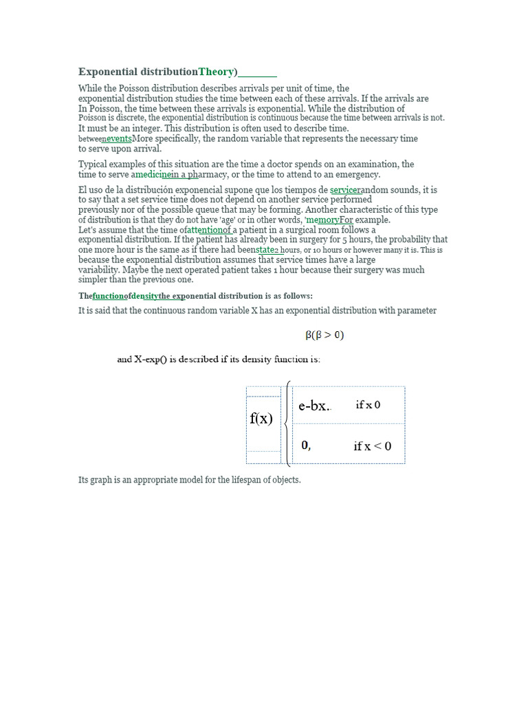 Exponential Distribution | PDF | Probability Distribution | Probability