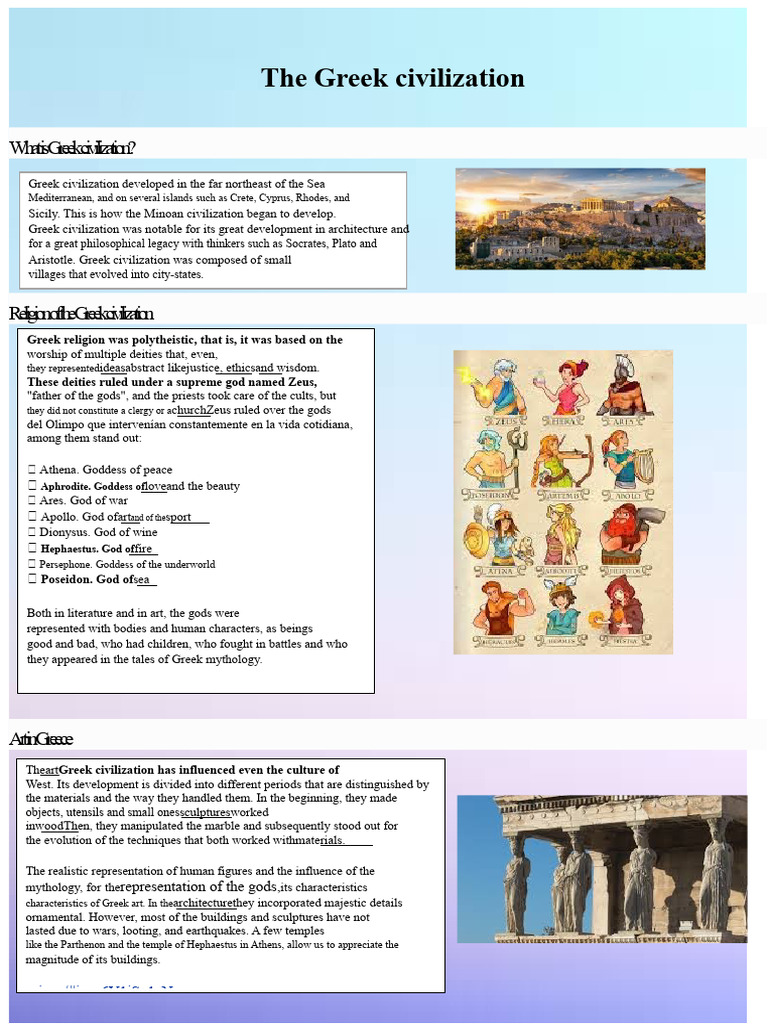 Overview of Greek Civilization | PDF