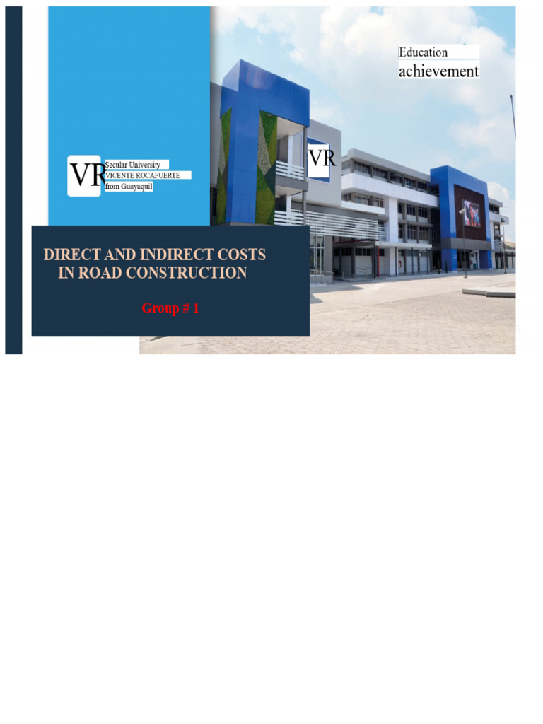 Work g1. Direct and Indirect Costs in Road Constructions | PDF ...