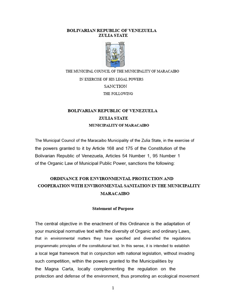 Ordinance For The Protection of The Environment | PDF | Waste ...