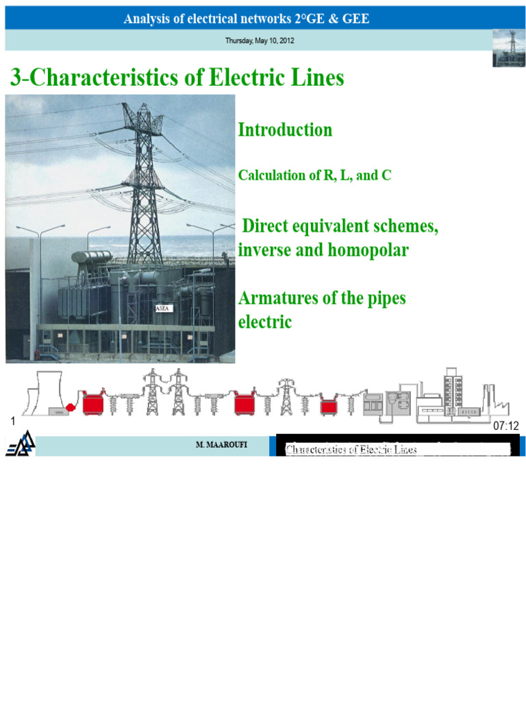 Characteristics of Electric Lines | PDF | Inductance | Physical Quantities