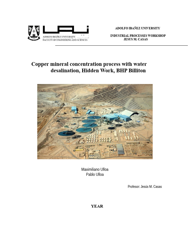 Concentrator Plant Minera Escondida | PDF | Chemical Substances ...