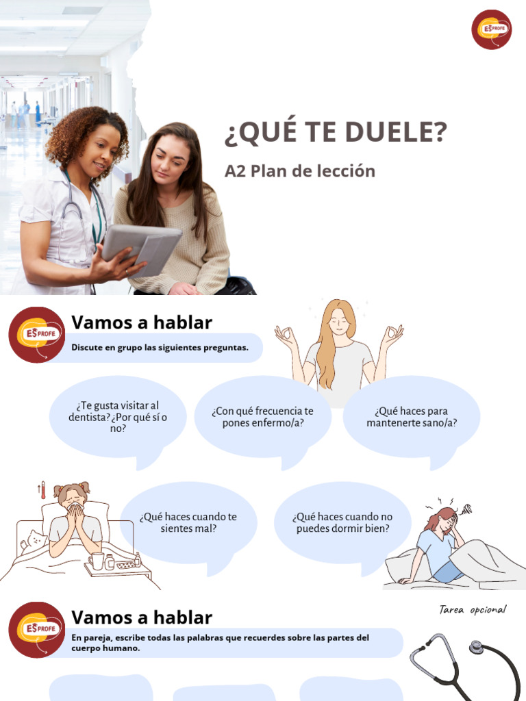 А2 ¿Qué te duele VdE | PDF | Resfriado comun