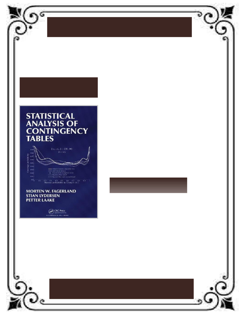 Statistical analysis of contingency tables 1st Edition Fagerland ...