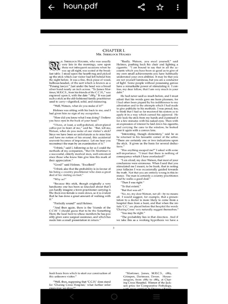 Sherlock Holmes Part 1 | PDF