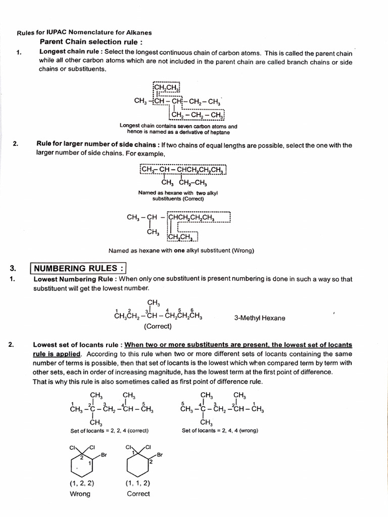 Iupac Rules | PDF