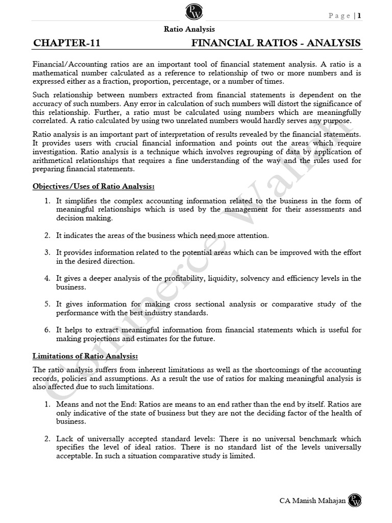 Financial Ratios Analysis Overview | PDF | Equity (Finance) | Balance Sheet
