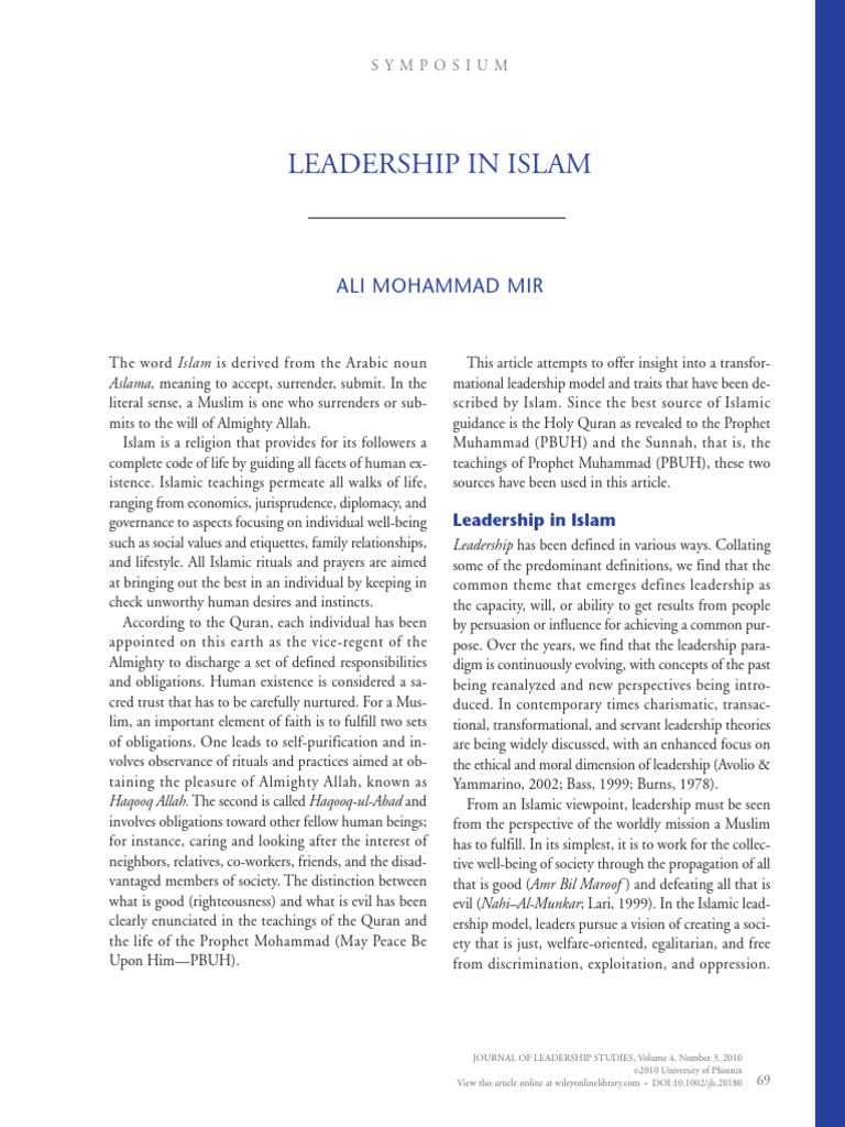 Islamic Leadership Principles Explained | PDF | Muhammad | Jihad