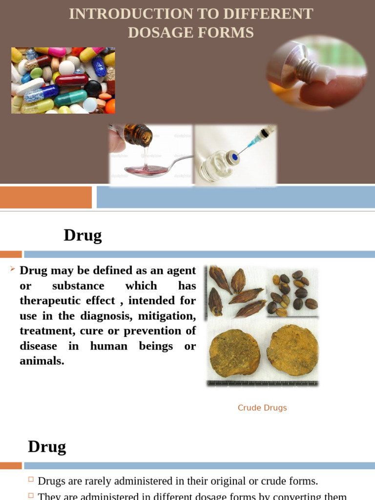 Overview of Drug Dosage Forms | PDF | Tablet (Pharmacy) | Emulsion