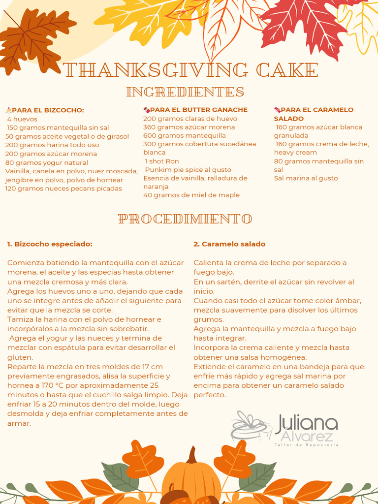 Orange Simple Happy Thanksgiving A4 Document | PDF | Caramelo | lactoso
