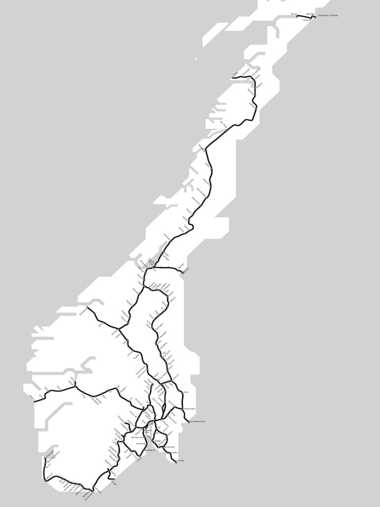 Kart Over Det Norske Jernbanenettet 1 | PDF