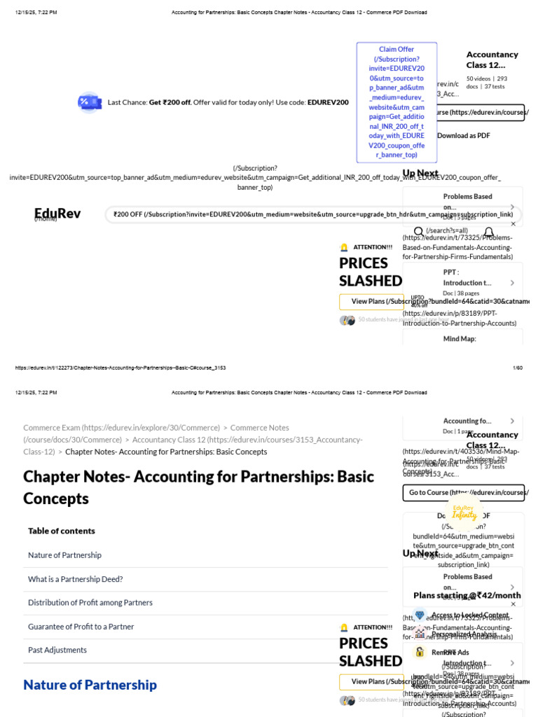 Accounting for Partnerships_ Basic Concepts Chapter Notes - Accountancy ...