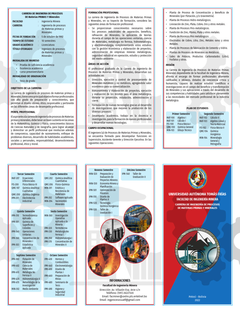 Tri Üptico ING PROCESOS | PDF | Metalurgia | Mineral