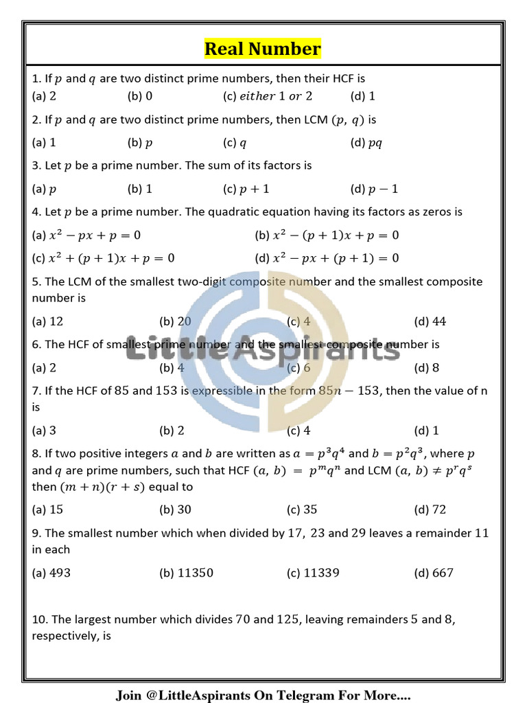 Maths Most Repeated Pyq's Class 10 by @Supertoppers | PDF | Prime Number | Zero Of A Function
