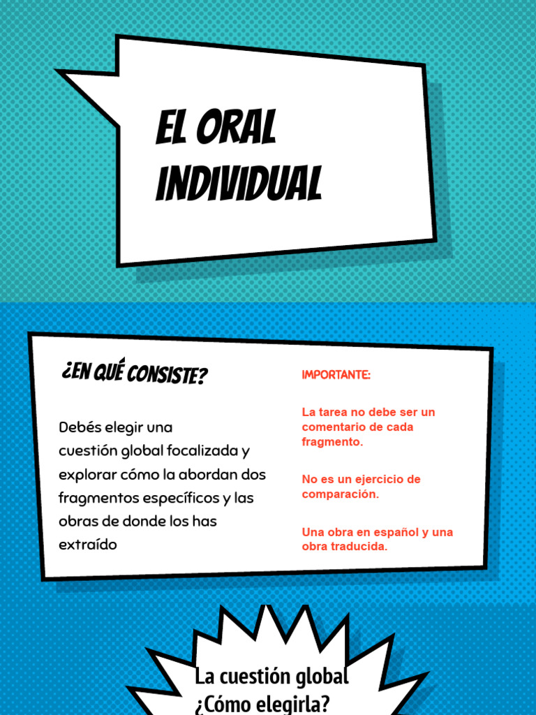 PPT PARA EL EXAMEN ORAL INDIVIDUAL DEL IB | PDF