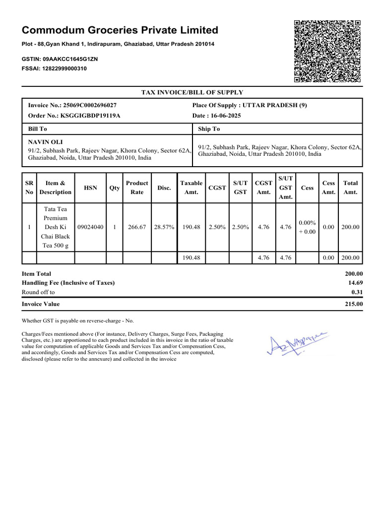 Zepto Invoice 1751296307788 1 | PDF | Governance | Sales