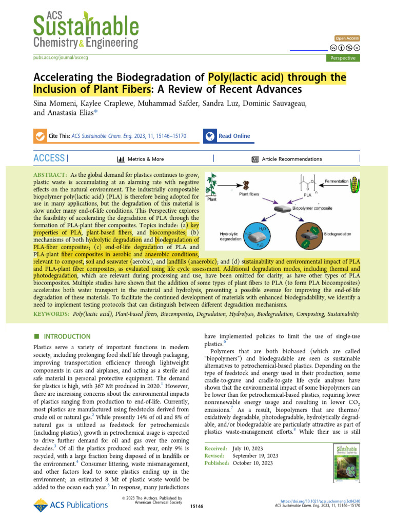 Accelerating The Biodegradation of Polylactic Acid Through The Inclusion | PDF | Biodegradation ...