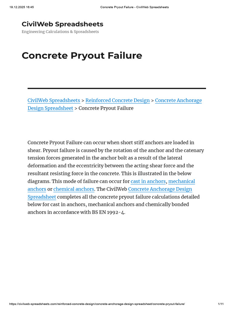 Concrete Pryout Failure Guide | PDF | Physical Sciences | Mechanics