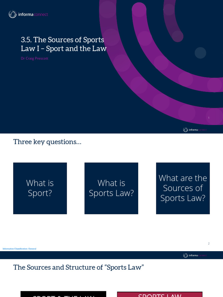 3.5. The Sources of Sports Law I - Sport and the Law | PDF | Justice ...