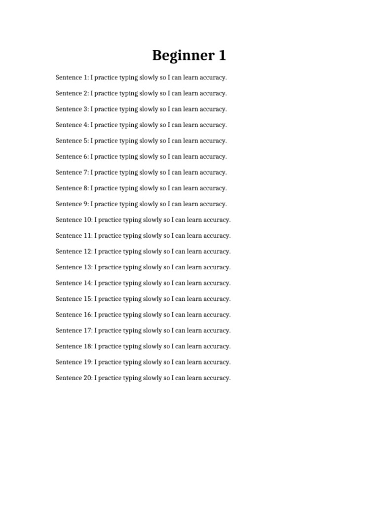 typing_practice_full_pages | PDF | Text | Communication