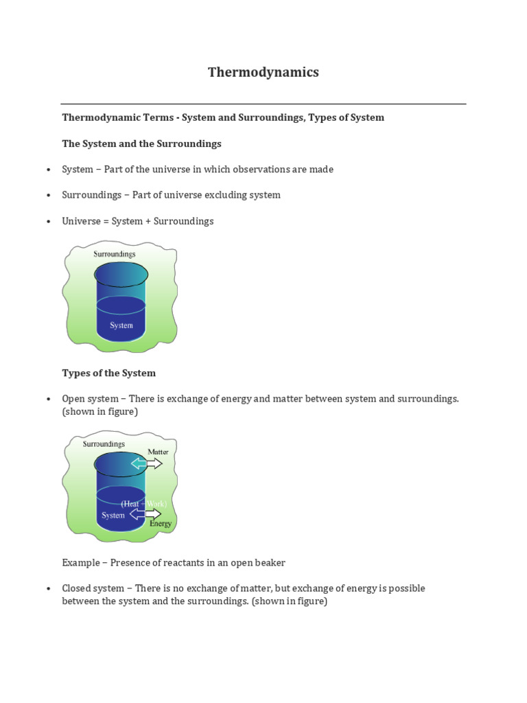 Thermodynamics Notes | PDF | Gibbs Free Energy | Entropy