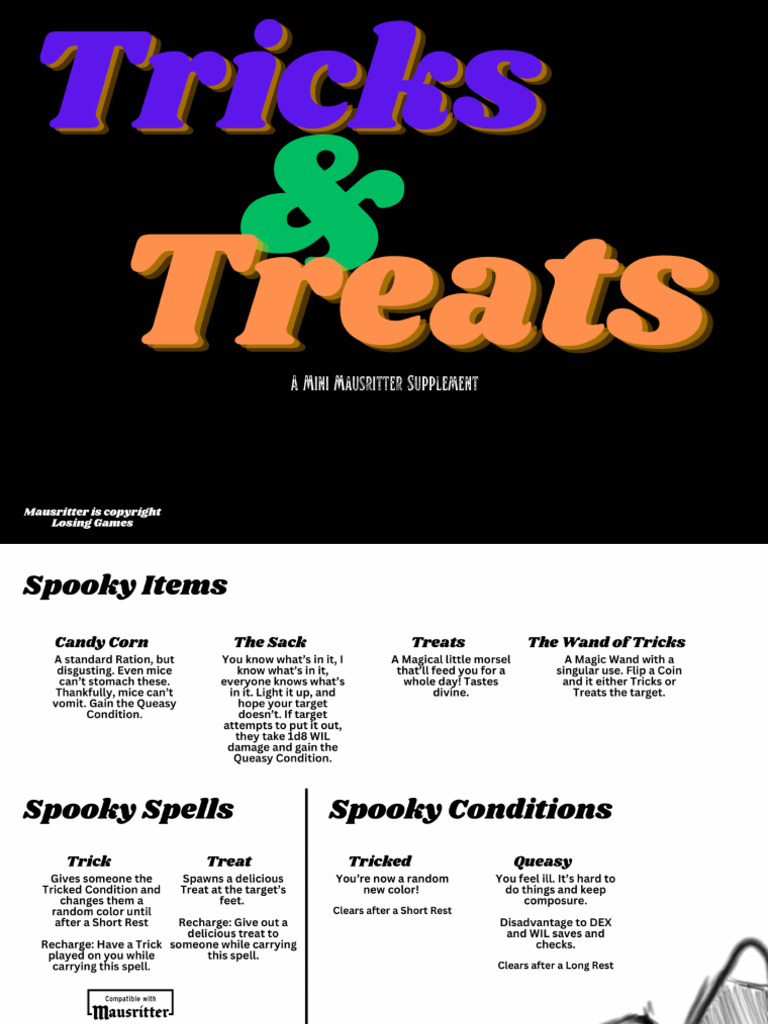 Tricks and Treats | PDF