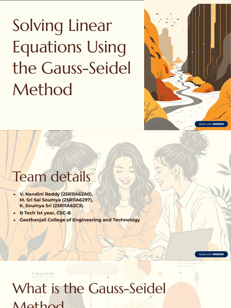 Gauss-Seidel Method for Linear Equations | PDF | Algorithms And Data ...