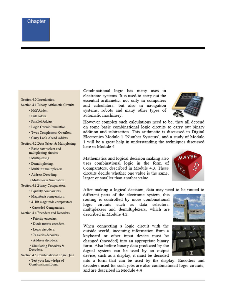 4 Digital Electronics Combinational Circuits | PDF | Logic Gate | Electronic Circuits
