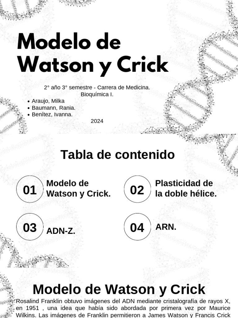 Modelo de Watson-Crick | PDF | Francis Crick | Adn