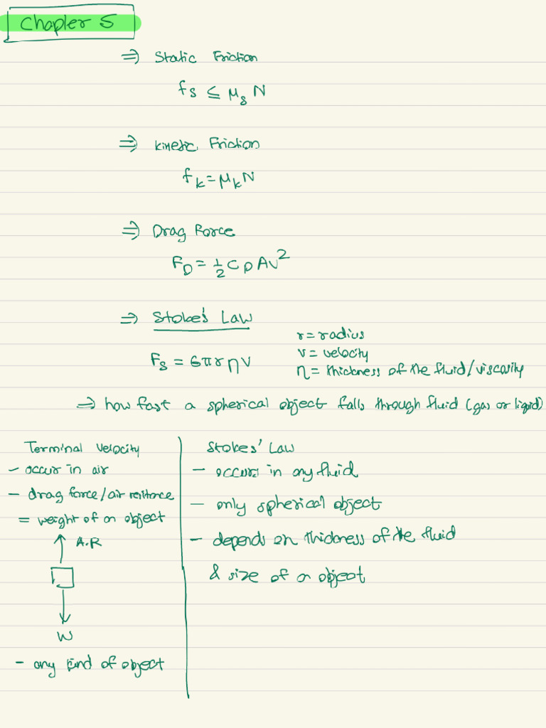 Chapter 5 Notes (Half) | PDF