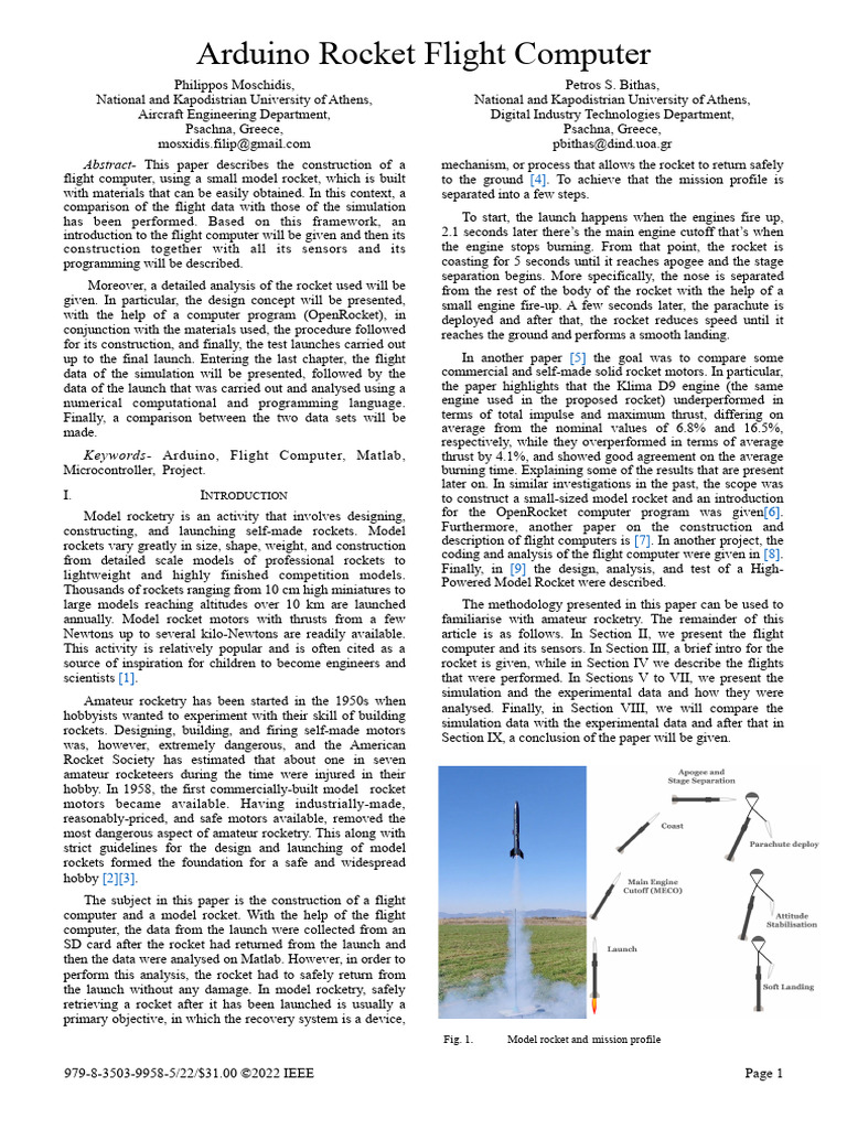 Arduino Rocket Flight Computer | PDF | Rocket | Arduino