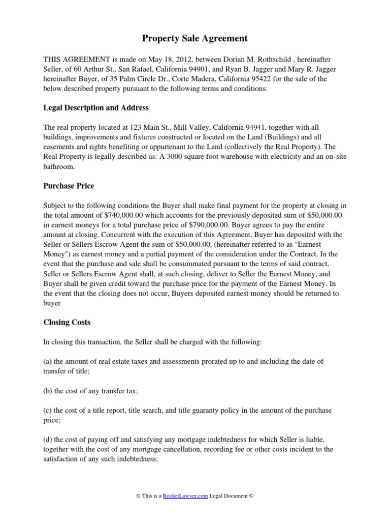 Real Estate Purchase Agreement | PDF | Title Insurance | Deed