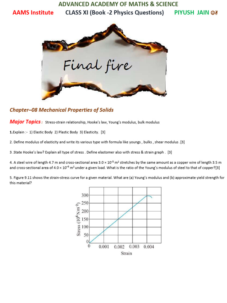 Final Fire Final Exam PJD AAMS | PDF | Deformation (Engineering) | Pressure