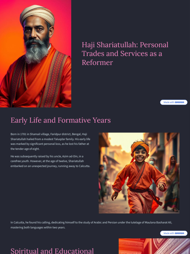 Haji Shariatullah: Faraizi Movement Leader | PDF | Religious Faiths ...