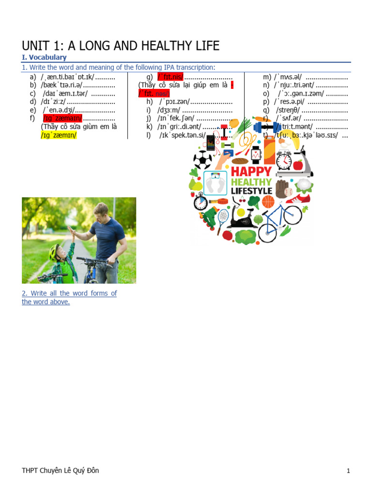 Vocabulary and Pronunciation for Health | PDF | Healthy Diet | Laughter