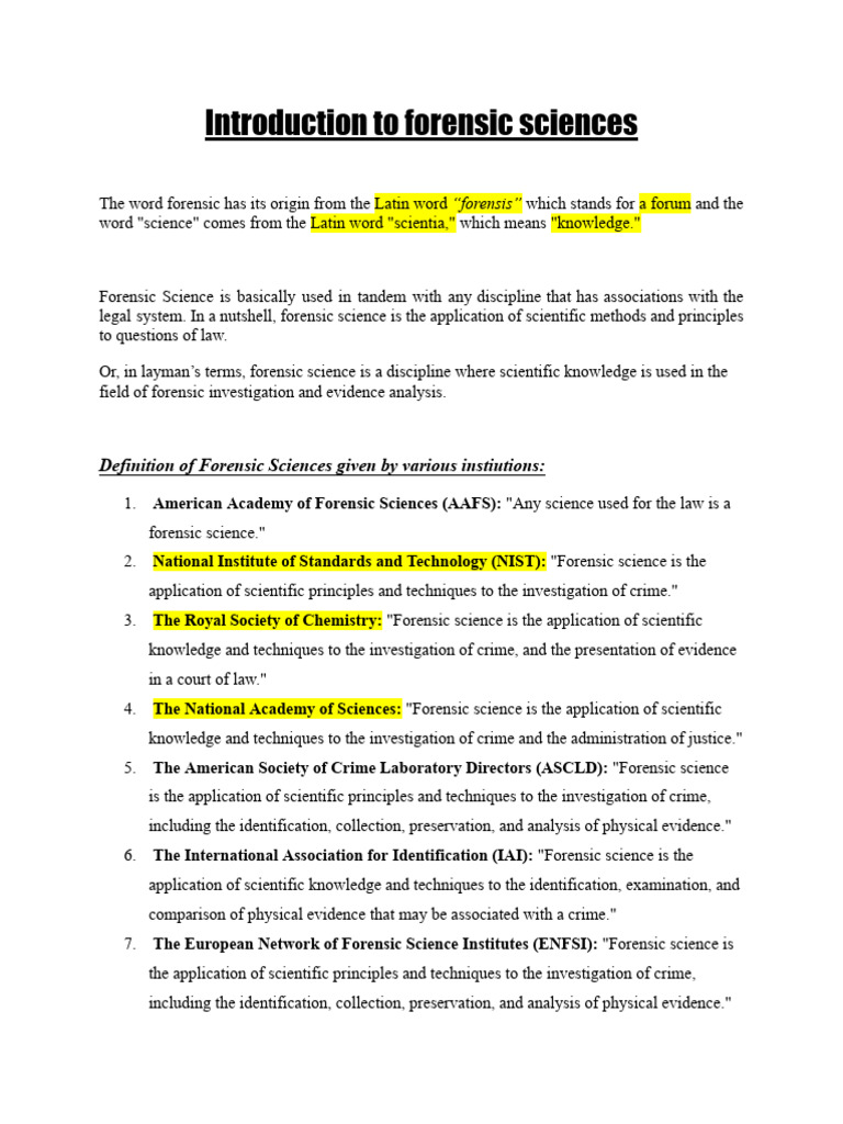 Overview of Forensic Sciences Explained | PDF | Forensic Science | Science