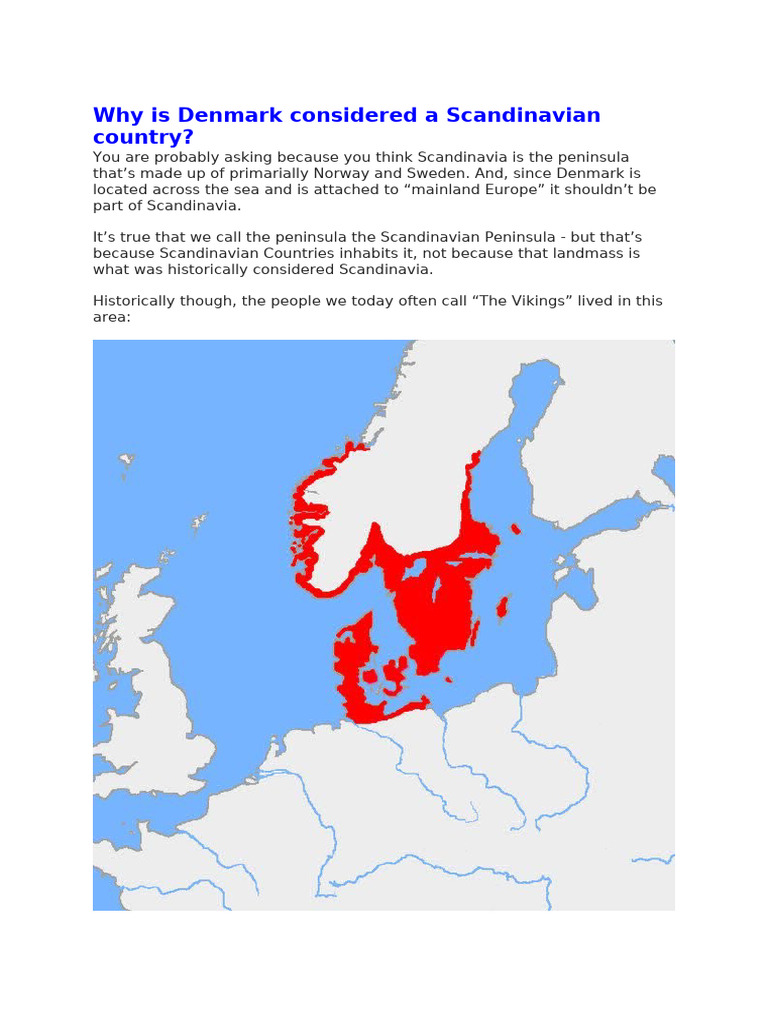 Denmark's Role in Scandinavia Explained | PDF | Scandinavia | Vikings