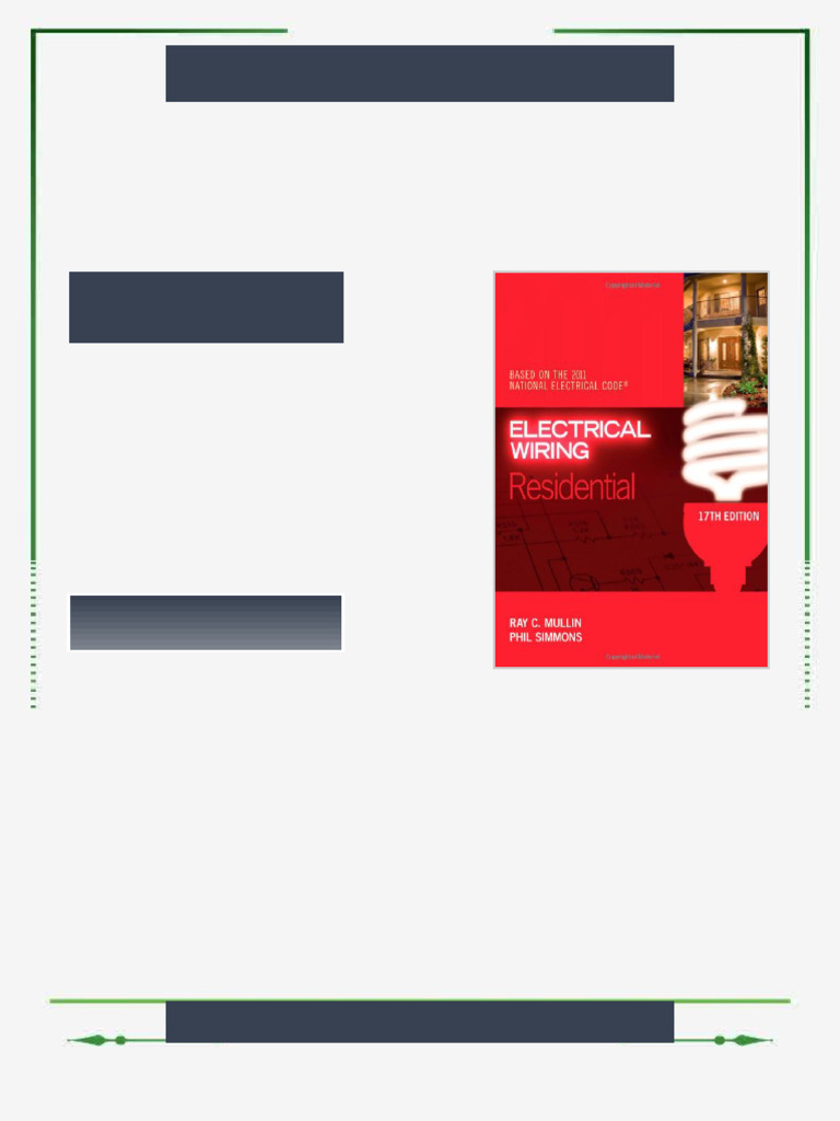 Electrical Wiring Residential 17th Edition Ray C. Mullin ebook pdf ...