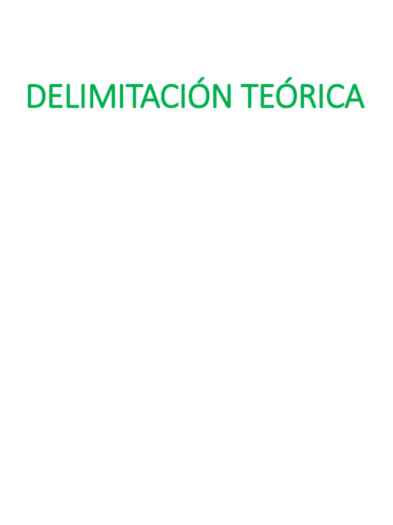 DELIMITACIÓNES | PDF