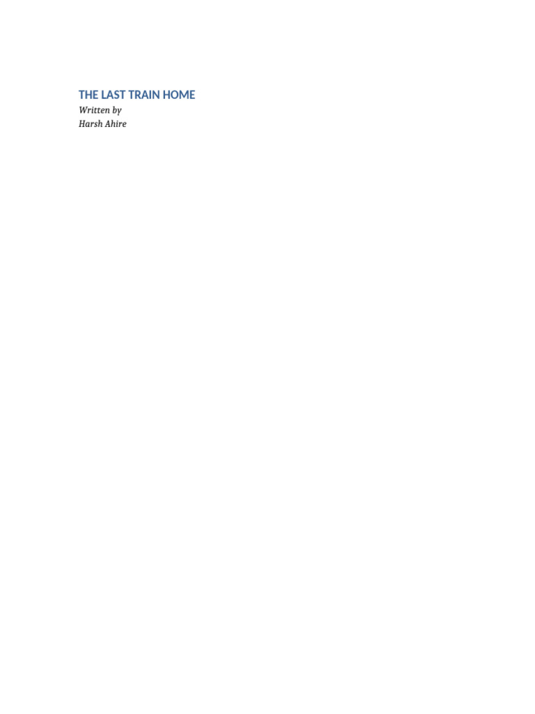 Last Train Home: A Nighttime Encounter | PDF