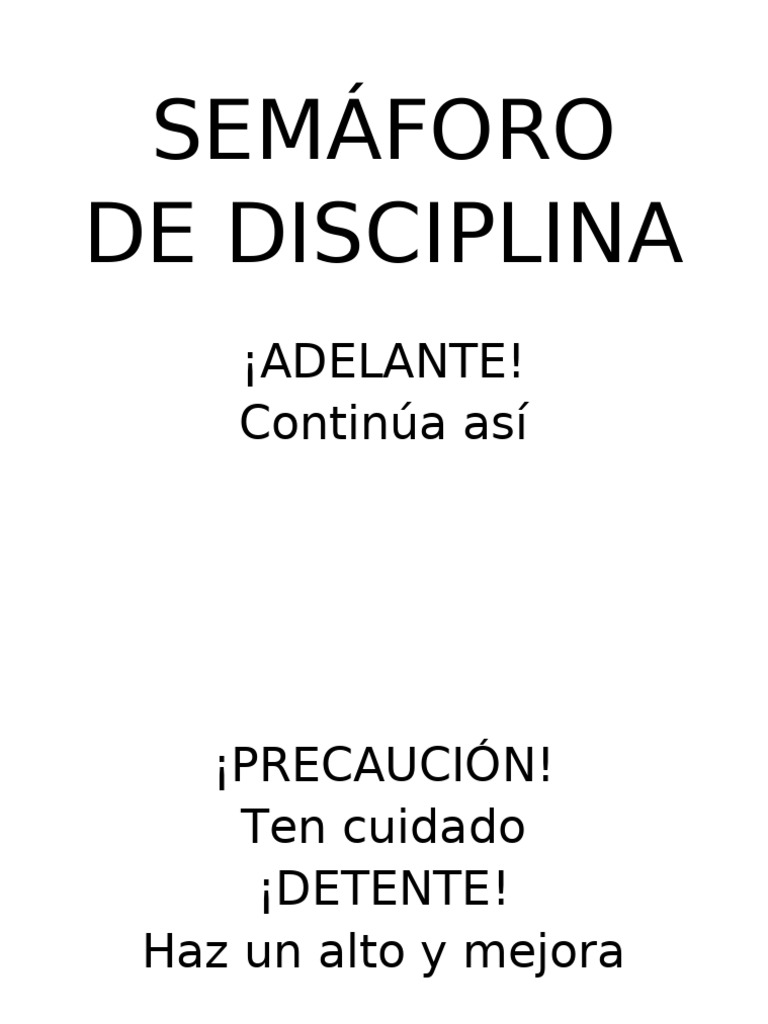 Semáforo de Disciplina | PDF