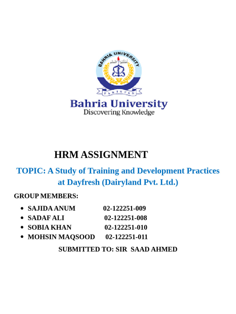 Hrm Assignment | PDF | Human Resource Management | Leadership