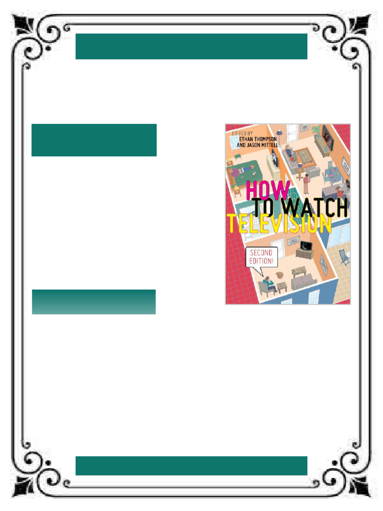 How to watch television Second Edition Ethan Thompson (Editor) ebook ...