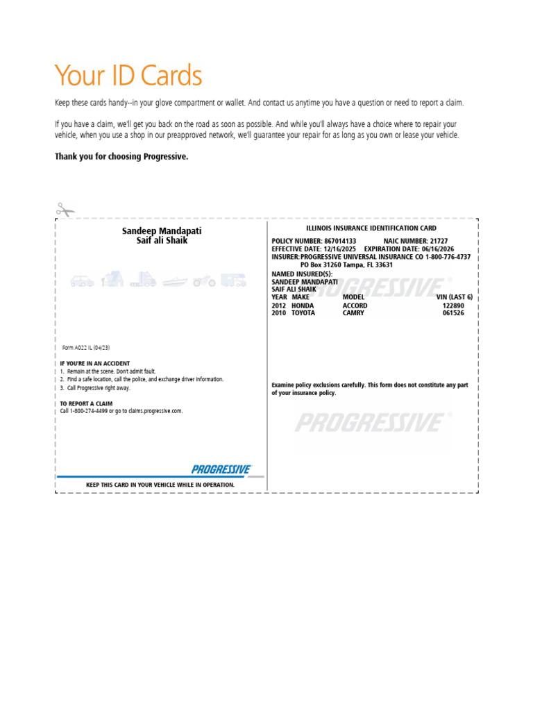 p Gr Insurance Id Card Auto | PDF | Motor Vehicle | Automotive Technologies