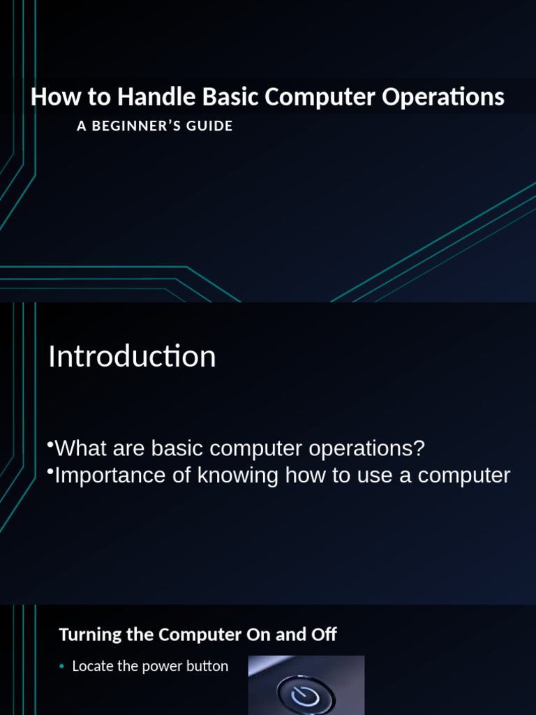 How To Handle Basic Computer Operations | PDF