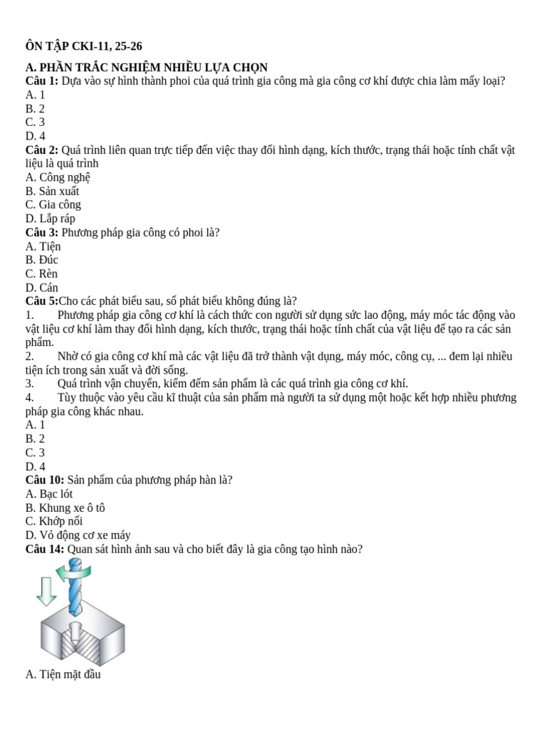 11-ÔN TẬP CKI | PDF